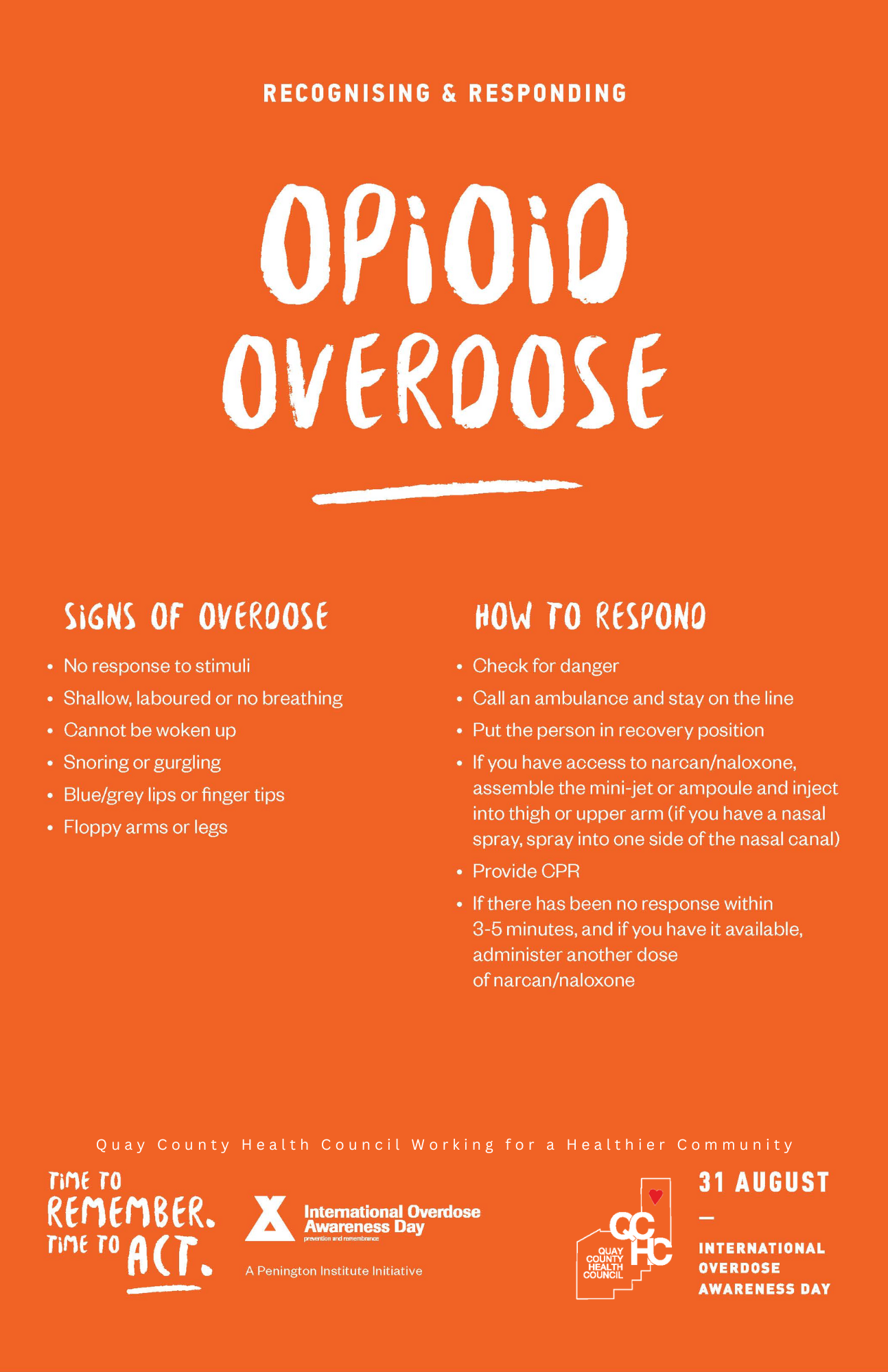 Overdose Death Prevention - Quay County Health Council